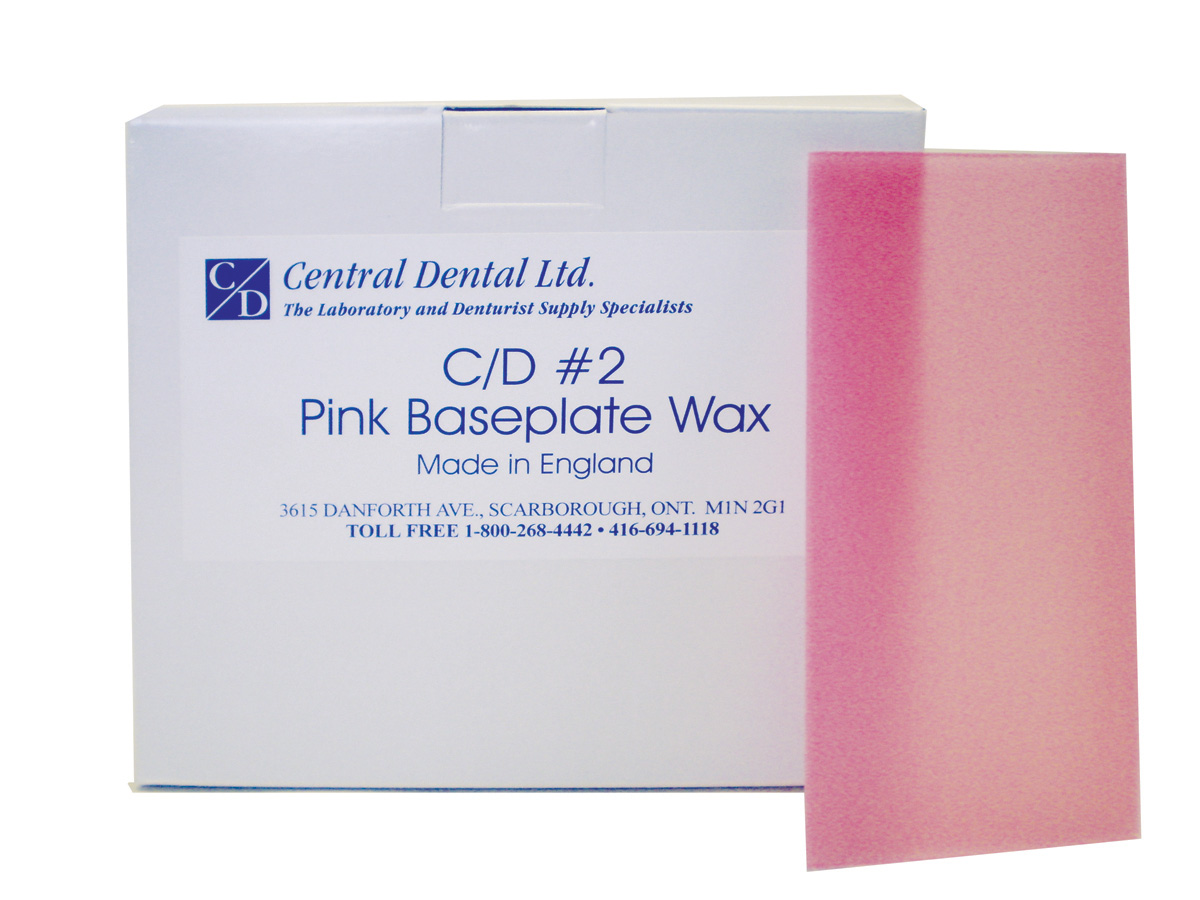 Baseplate Wax C/D #2 Pink 5 Lbs from Central Dental